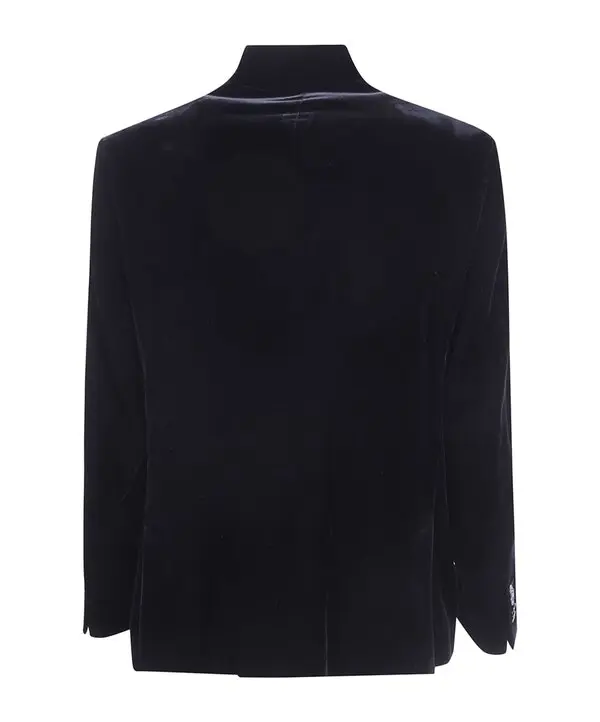 Giorgio Armani Velvet Stand-collar Blazer