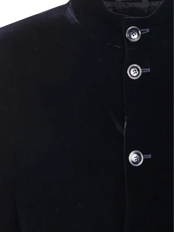 Giorgio Armani Velvet Stand-collar Blazer