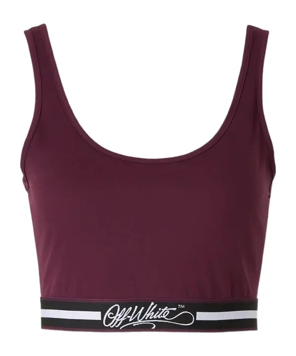 Off-White Logo Band Sleeveless Top - Red