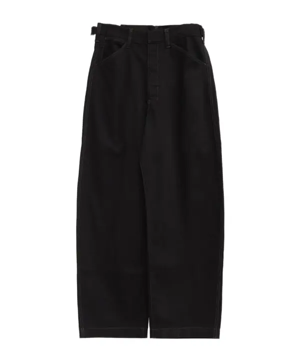 LEMAIRE Contrast-stitch Straight-leg Trousers - Black