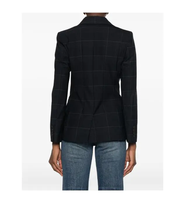 Marella Checked Double Breasted Blazer