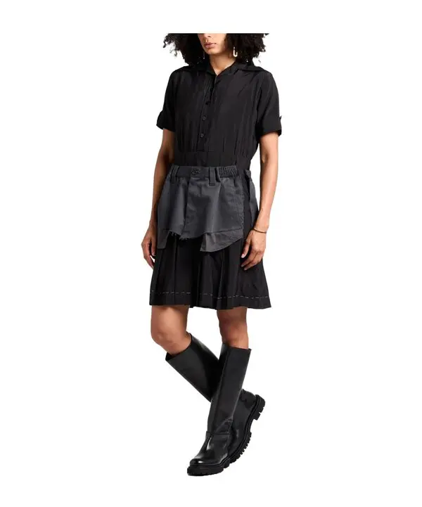 MAISON MARGIELA Twotone Satin Shirt Dress
