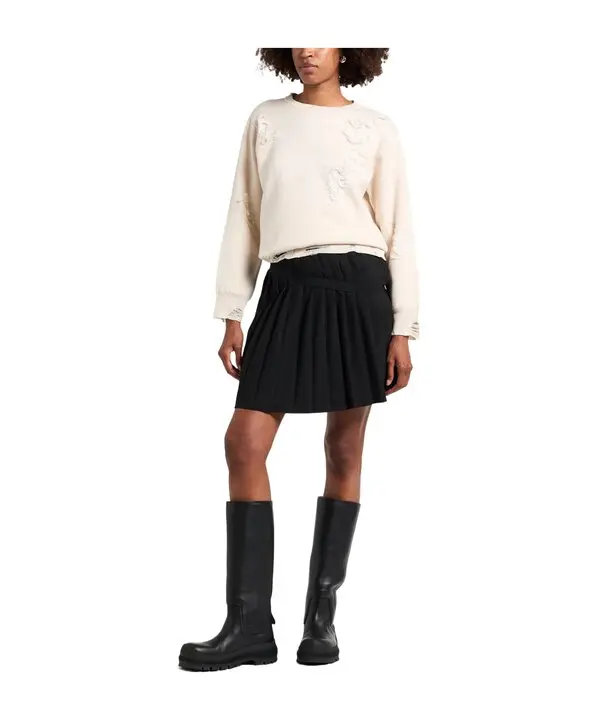 MAISON MARGIELA Stretch Twill Pleated Skirt