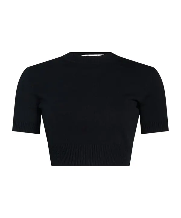 Sportmax Solidcolor Knit Shortsleeve Top