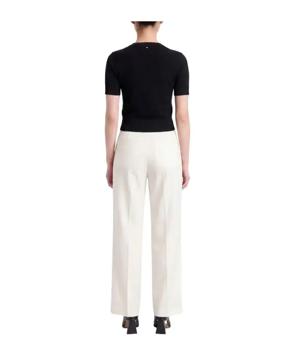 Sportmax Solidcolor Knit Shortsleeve Top