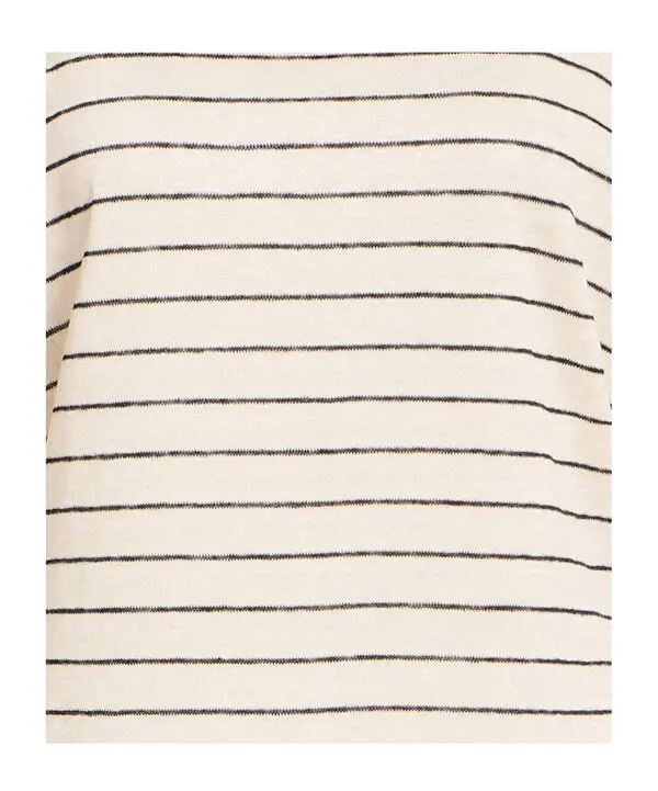 Brunello Cucinelli Striped Knit Shortsleeve Tshirt