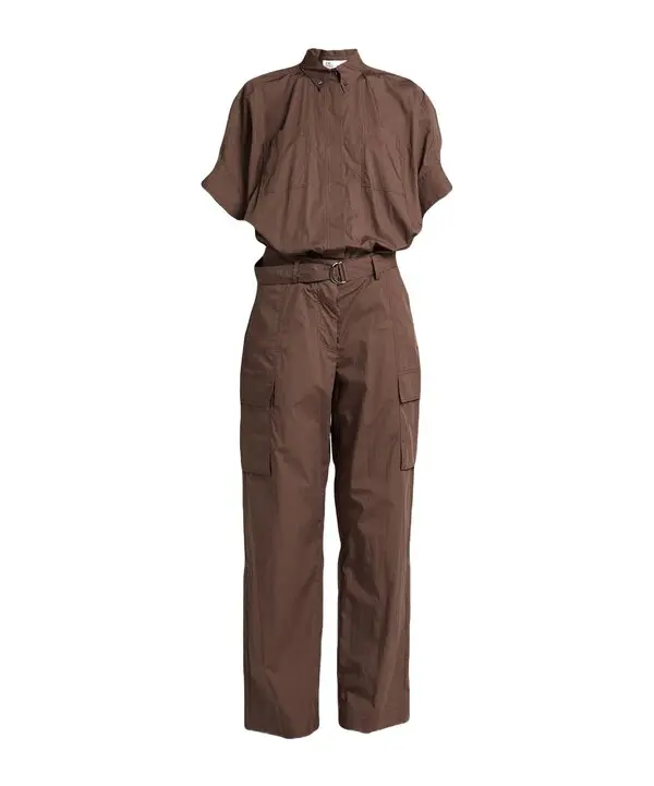 Brunello Cucinelli Solid Colour Jumpsuits - Brown