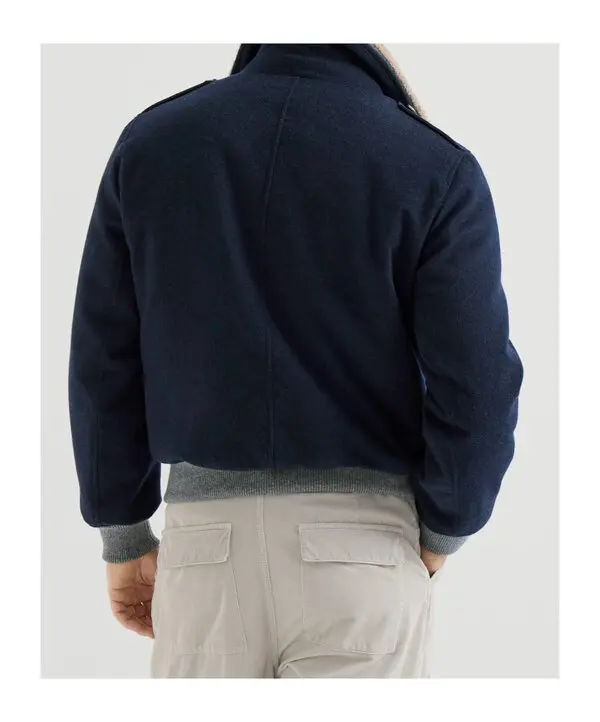 Brunello Cucinelli Shearling-collar Bomber Jacket