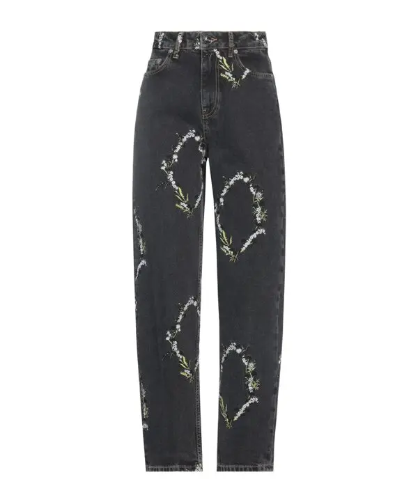 GANNI Denim Trousers - Black