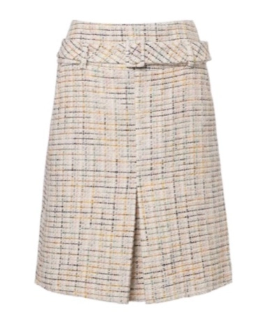 SHUSHU/TONG Belted Checked Cotton-blend Miniskirt