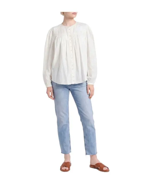 Isabel Marant Étoile Bohemianstyle Solidcolor Lace Shirt