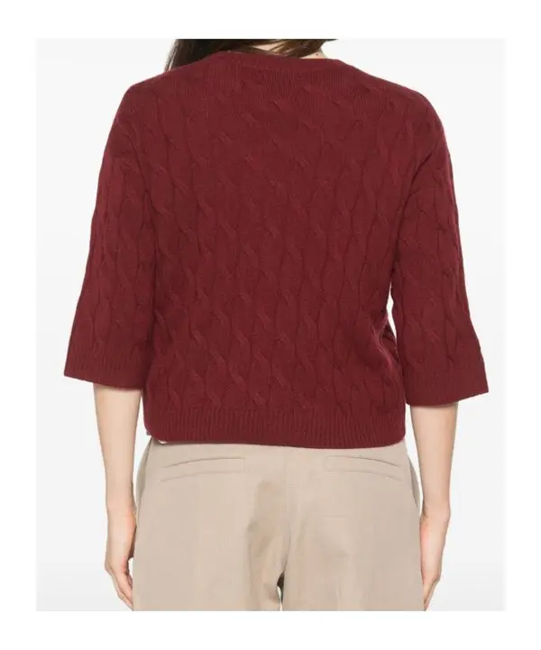 Marella Crew-neck Cable-knit Sweater