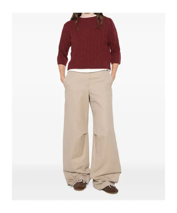 Marella Crew-neck Cable-knit Sweater