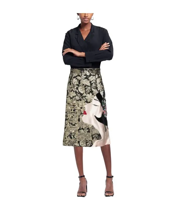 Dolce & Gabbana Satin Jacquard Fullskirt