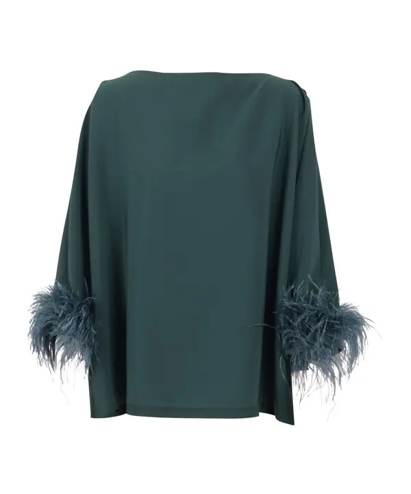 GIANLUCA CAPANNOLO Feather-trim Blouse - No