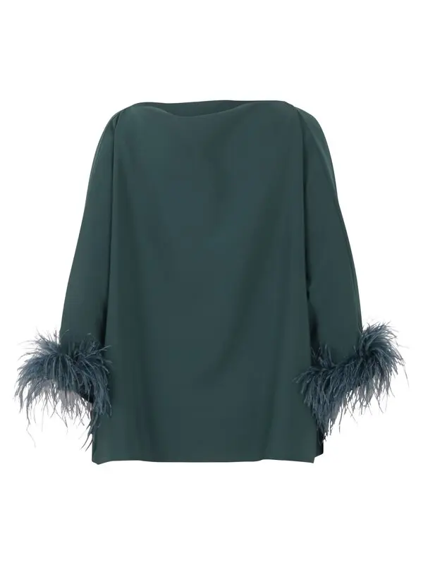 GIANLUCA CAPANNOLO Feather-trim Blouse - No