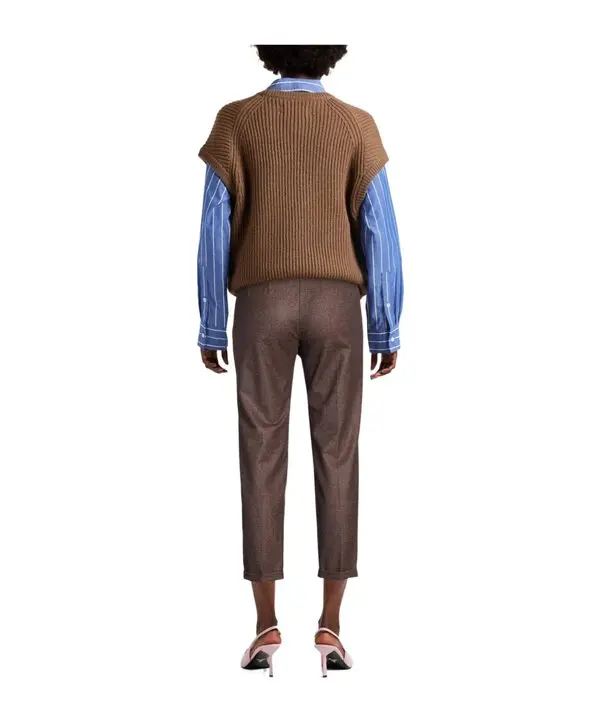 Max Mara Houndstooth Tapered Trousers