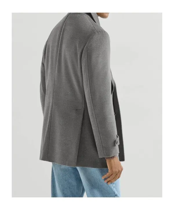 Brunello Cucinelli Virgin Wool Cloth Four-pocket Pea Coat