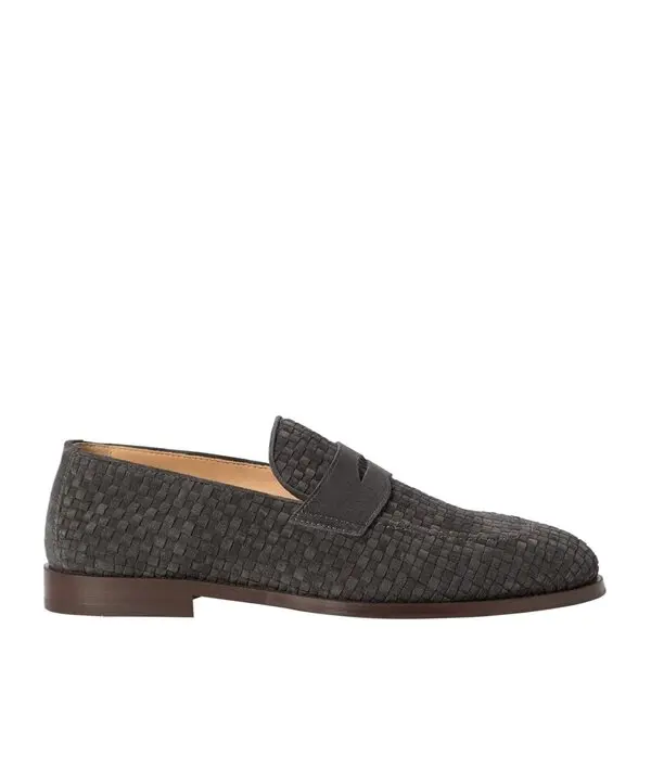 Brunello Cucinelli Round-toe Loafers - Dark Gray