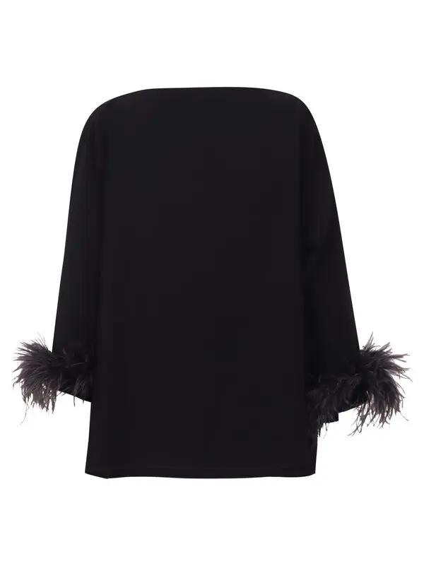 GIANLUCA CAPANNOLO Feather-trimmed Top