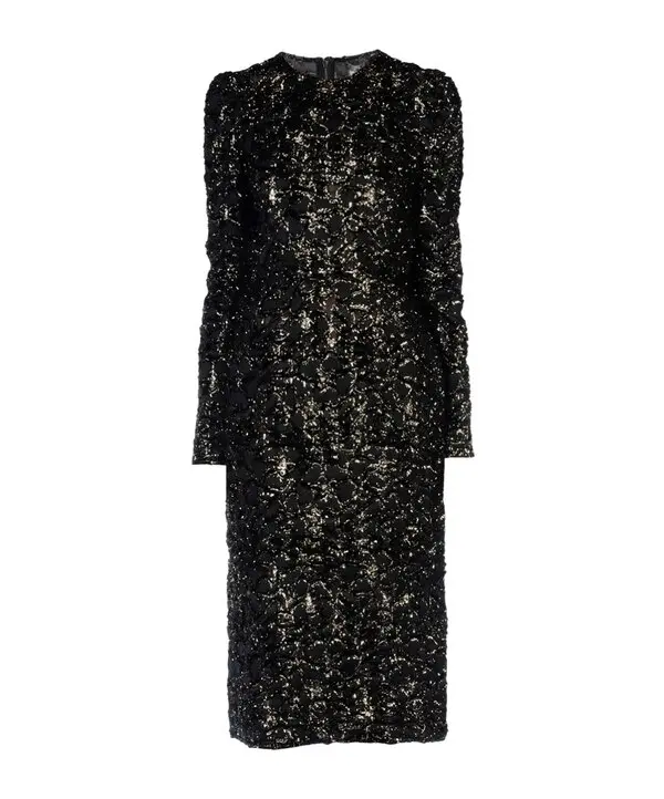 Dolce & Gabbana Solidcolor Woven Longsleeve Dress