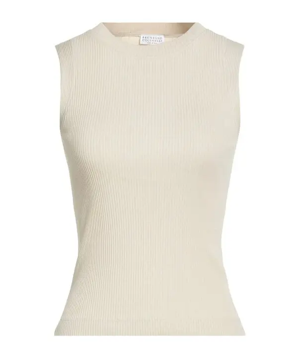 Brunello Cucinelli Solid Color Basic T-shirts - Off White