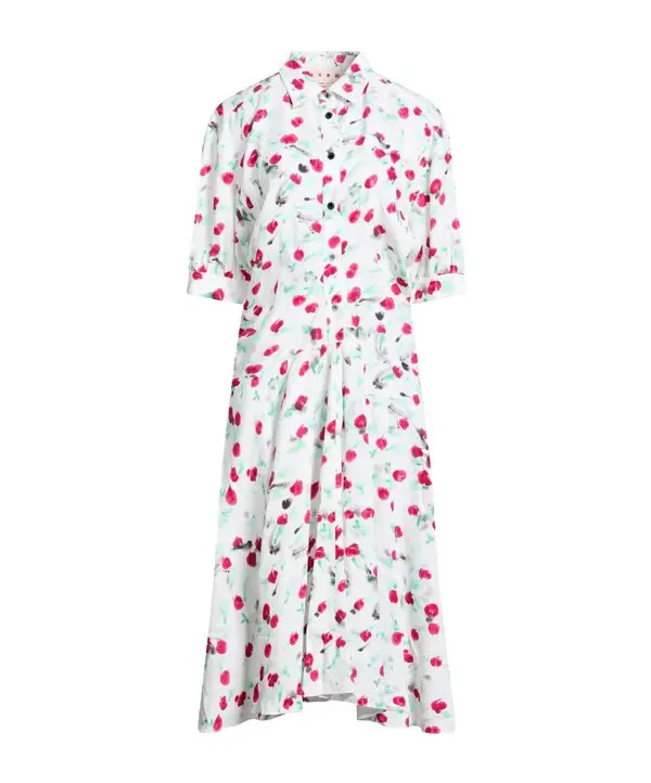 Marni Floral-print Crepe Shirt Dress