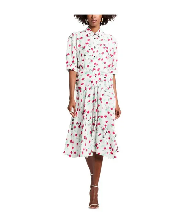 Marni Floral-print Crepe Shirt Dress