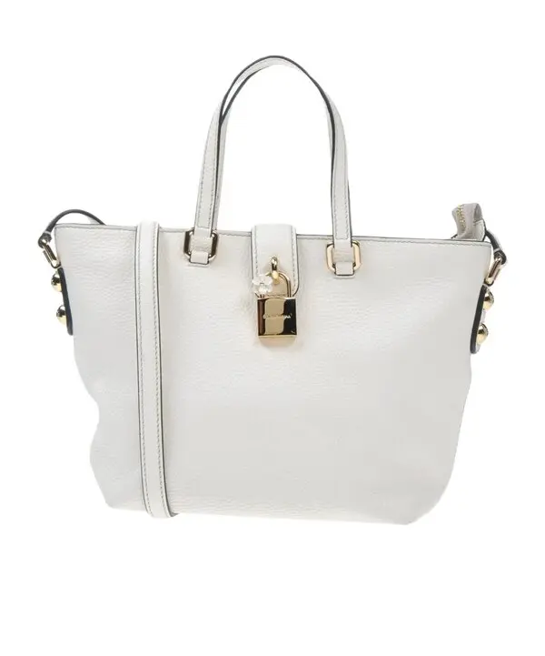 Dolce & Gabbana Solidcolor Mediumsize Bag - White