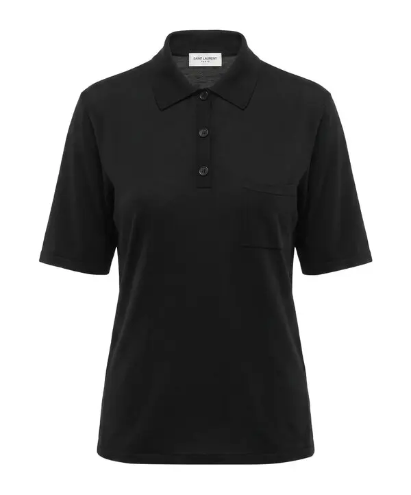 Saint Laurent Solid Color Polo Shirts