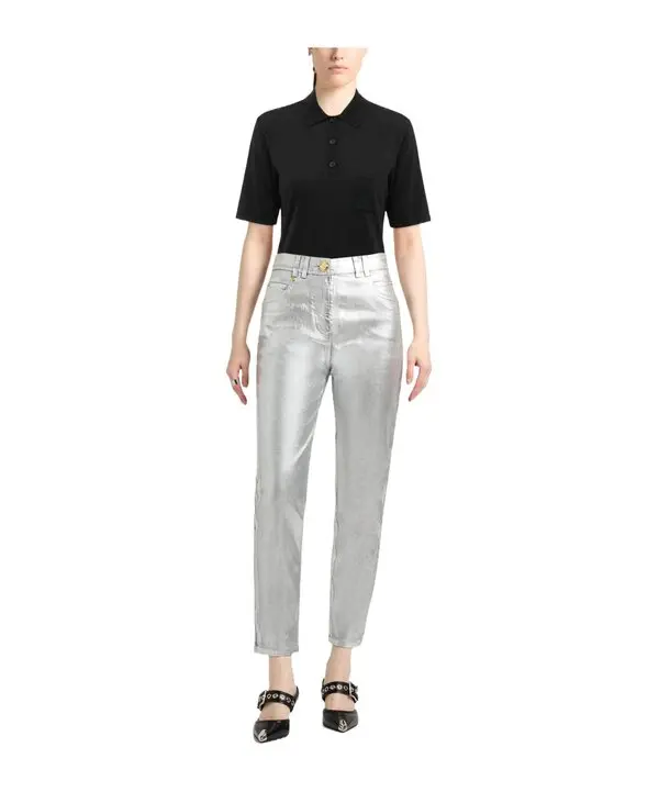 Saint Laurent Solid Color Polo Shirts