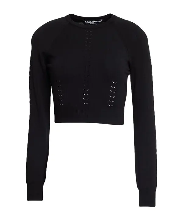 Dolce & Gabbana Minimalist Solidcolor Knit Sweater - Black