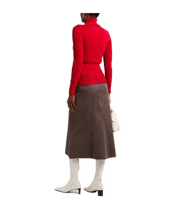 MAISON MARGIELA Solid Color Polo Neck Tops