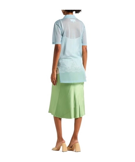 MAISON MARGIELA Solidcolor Lightweight Knit Shortsleeve Top