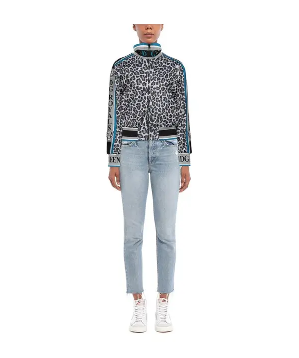 Dolce & Gabbana Leopardprint Fleecelined Turtleneck Coat