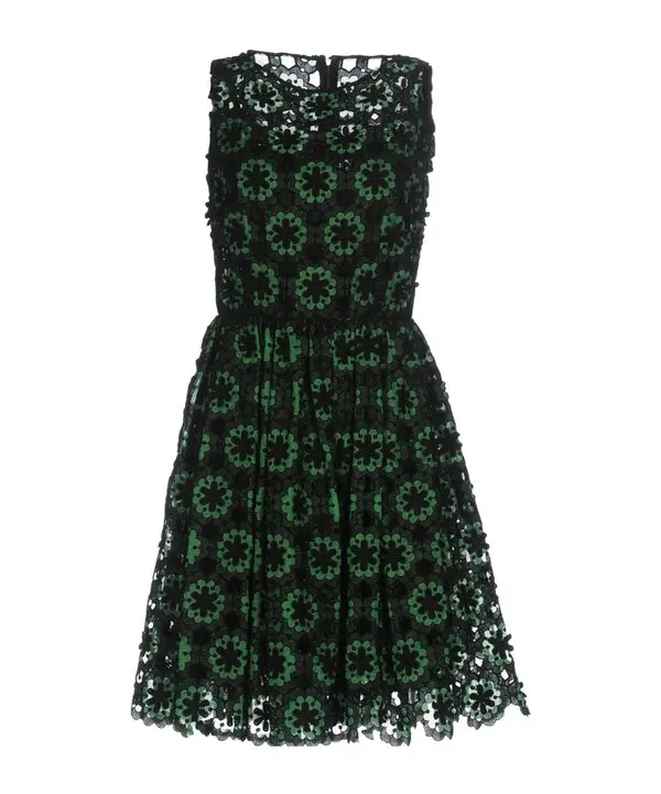 Dolce & Gabbana Twotone Lace Sleeveless Top - Green
