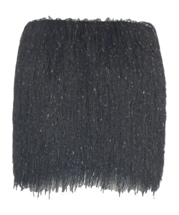 Liu Jo Fringed Mini Skirt - Black