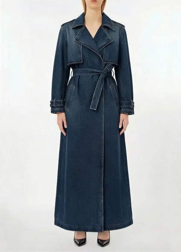 Liu Jo Belted Denim Trench Coat