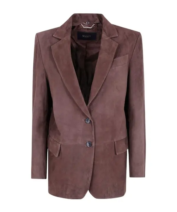 Seventy Single-breasted Suede Blazer