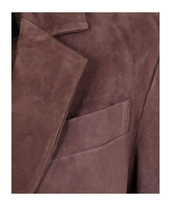 Seventy Single-breasted Suede Blazer