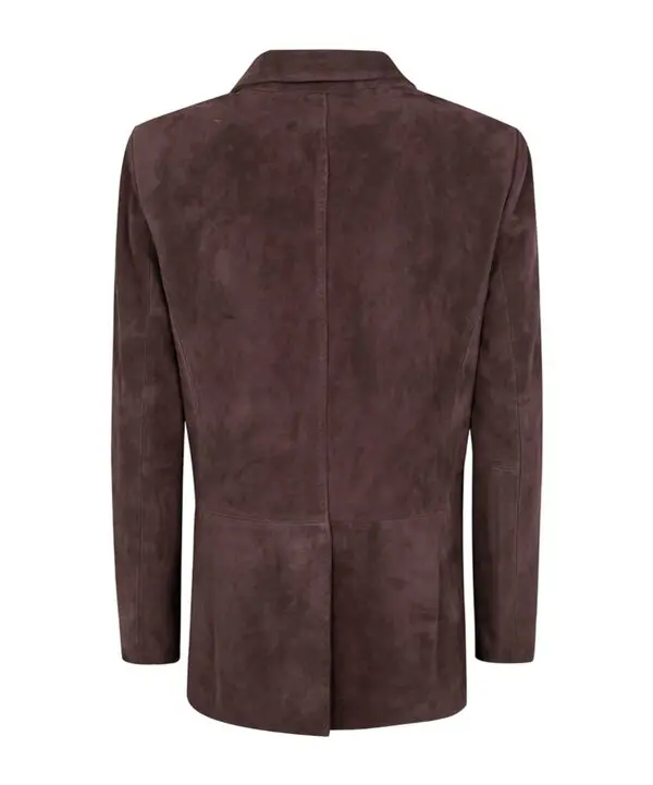 Seventy Double-breasted Suede Blazer