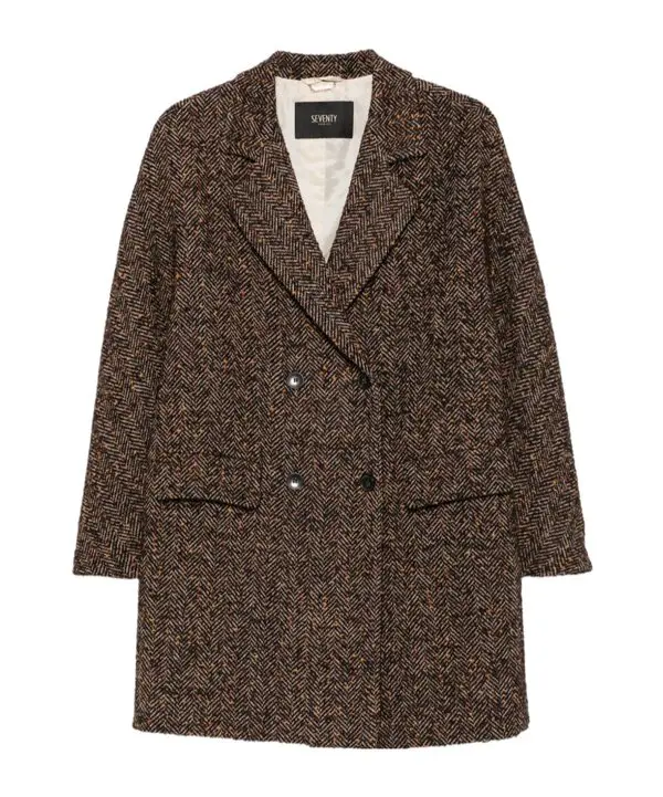 Seventy Double-breasted Long-sleeved Coat