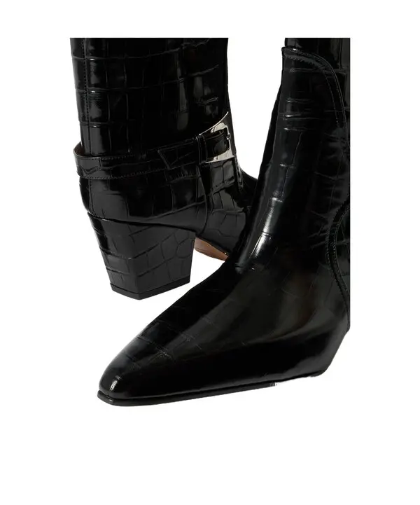 Paris Texas Glossed-leather Knee Boots