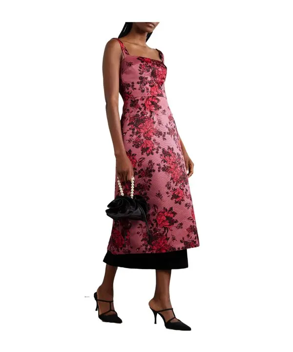 EMILIA WICKSTEAD Floral-print Faille Midi Dress