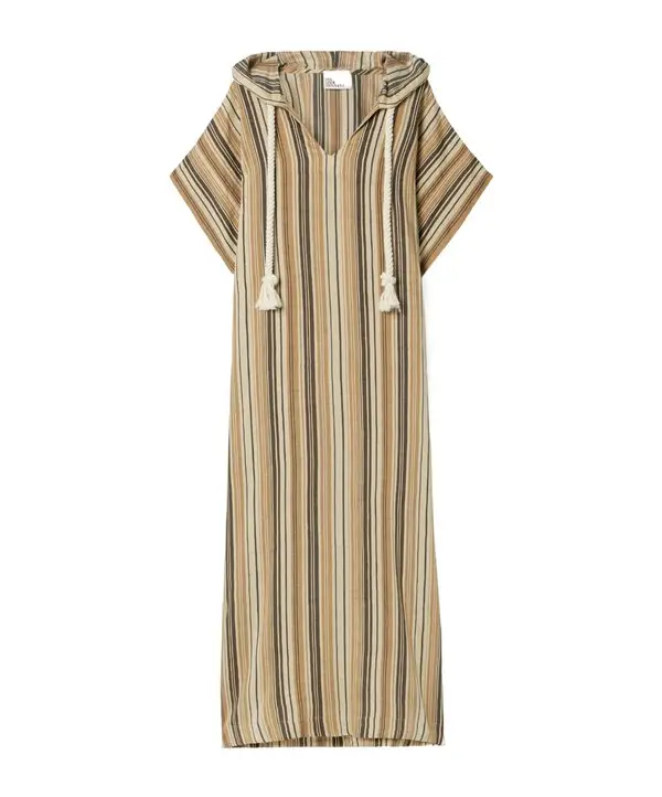 Lisa Marie Fernandez Striped Linen-blend Kaftan