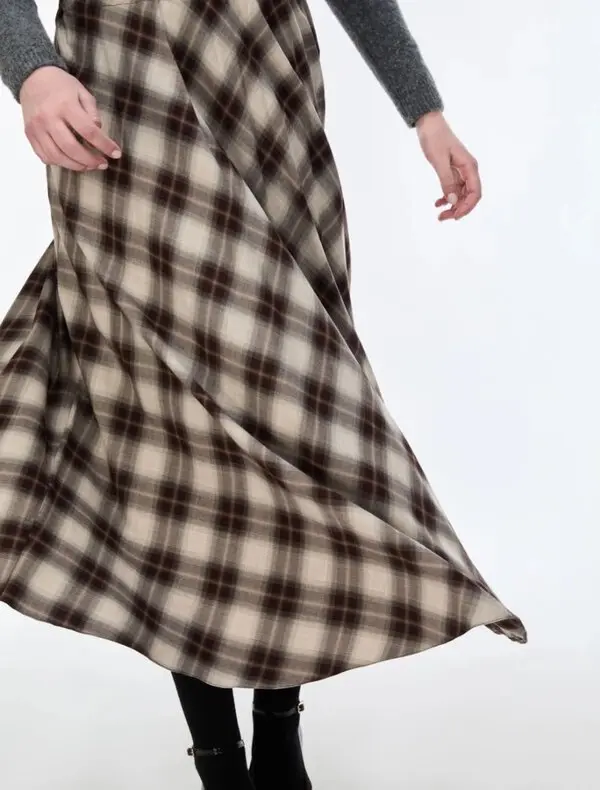 IBLUES Plaid Skirt