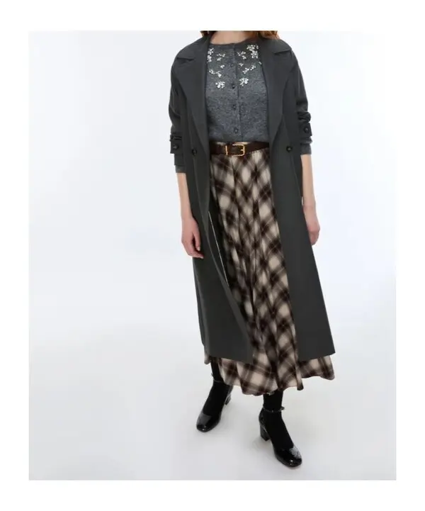 IBLUES Plaid Skirt