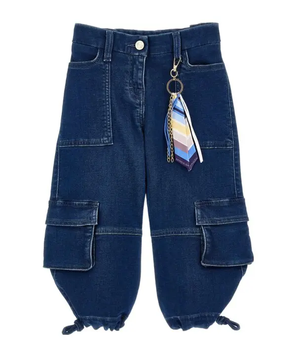 Monnalisa Scarf-detail Cargo Pants