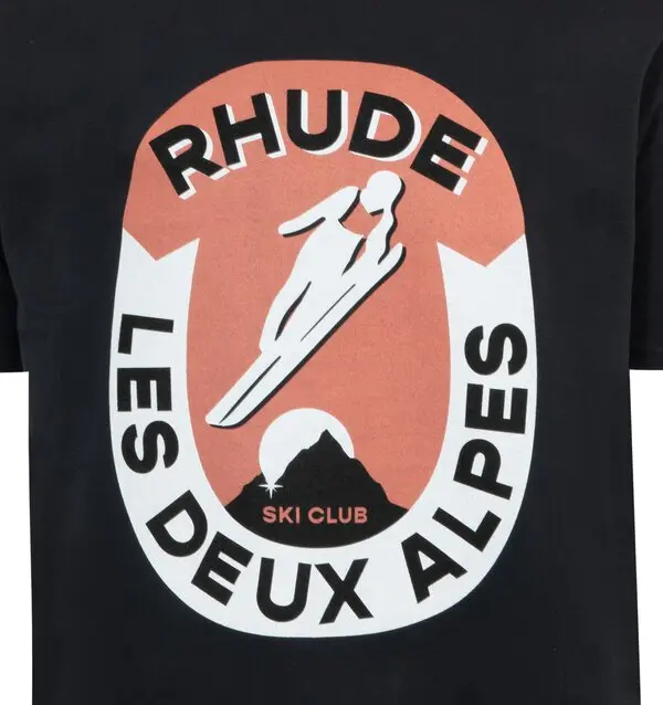 Rhude Logo Printed Crewneck T-shirt