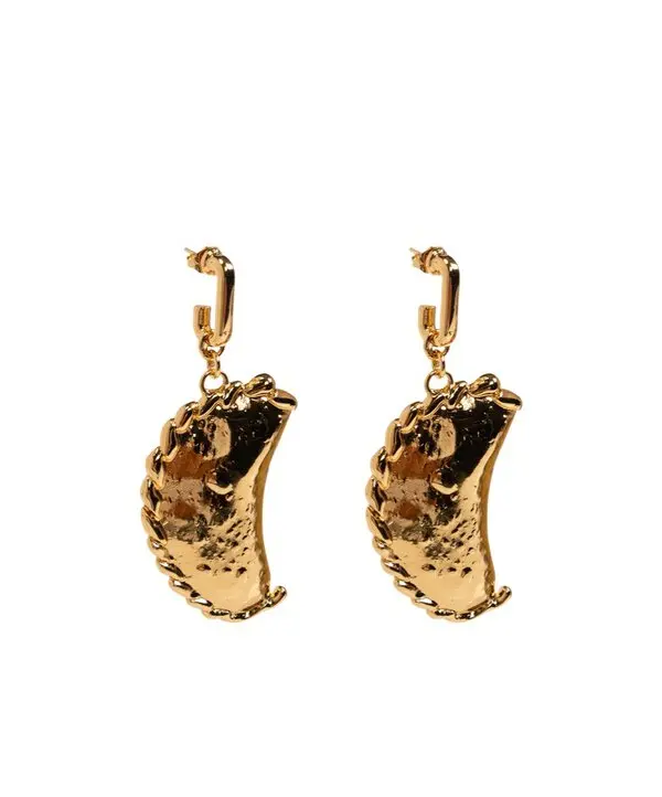 Moschino Sculptural Pendant Earrings - Gold